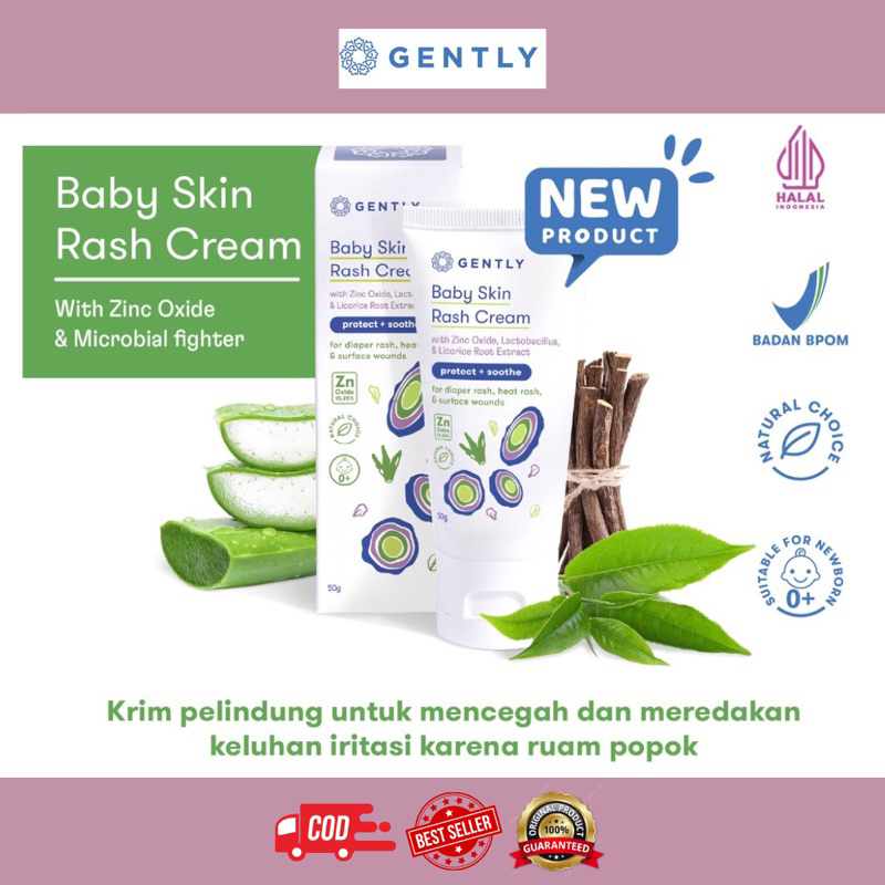 Jual Rash Cream Gently 50gr Krim Pereda Ruam Popok | Shopee Indonesia