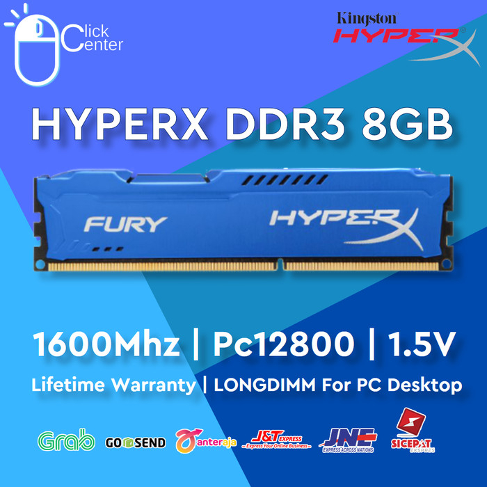 Jual RAM KINGSTON HYPER X FURY GAMING DDR3 4GB PC 12800 LONGDIMM ...