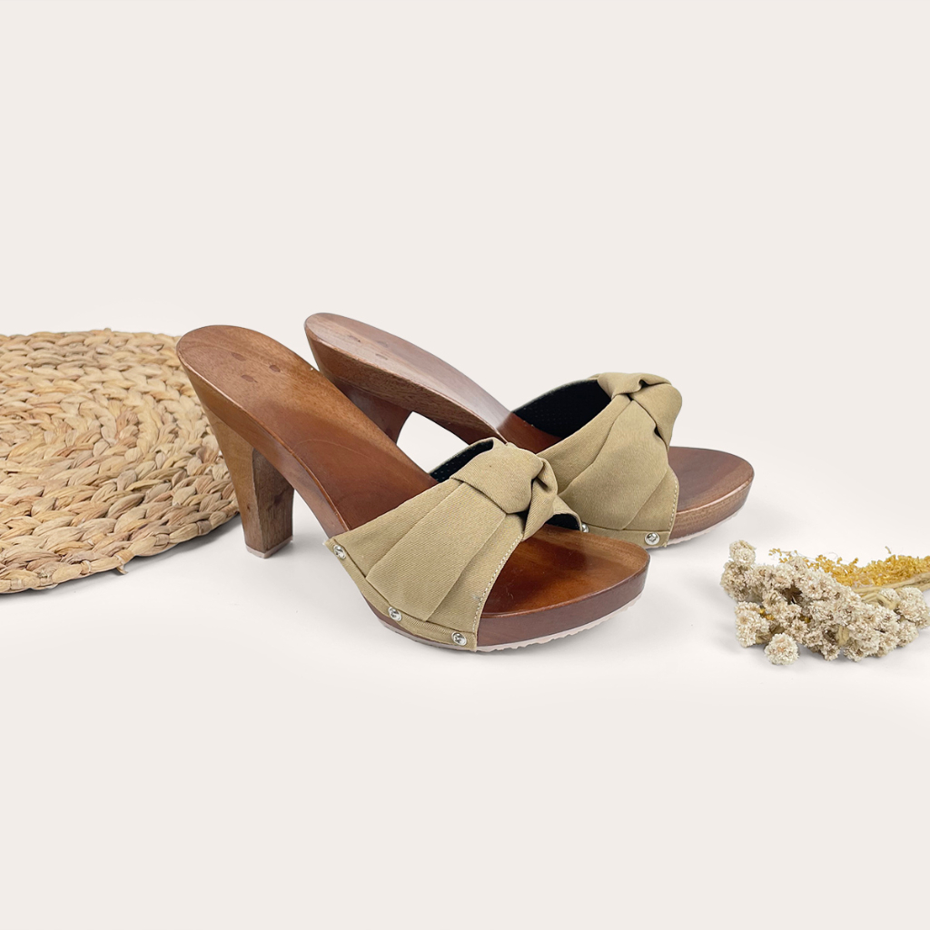 Jual SANDAL KELOM GEULIS HAK TINGGI SAMBUNG SANGGUL 8 CM SANDAL WANITA ...