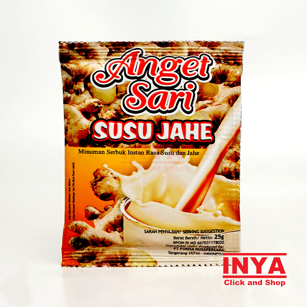 Jual Anget Sari Susu Jahe 25gr Sachet- Minuman Serbuk Jahe - Ginger ...