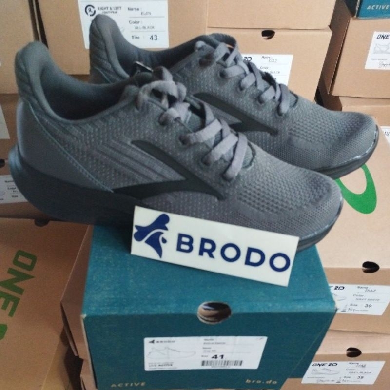 Jual Sepatu Brodo Active Dasher Grey BS | Shopee Indonesia