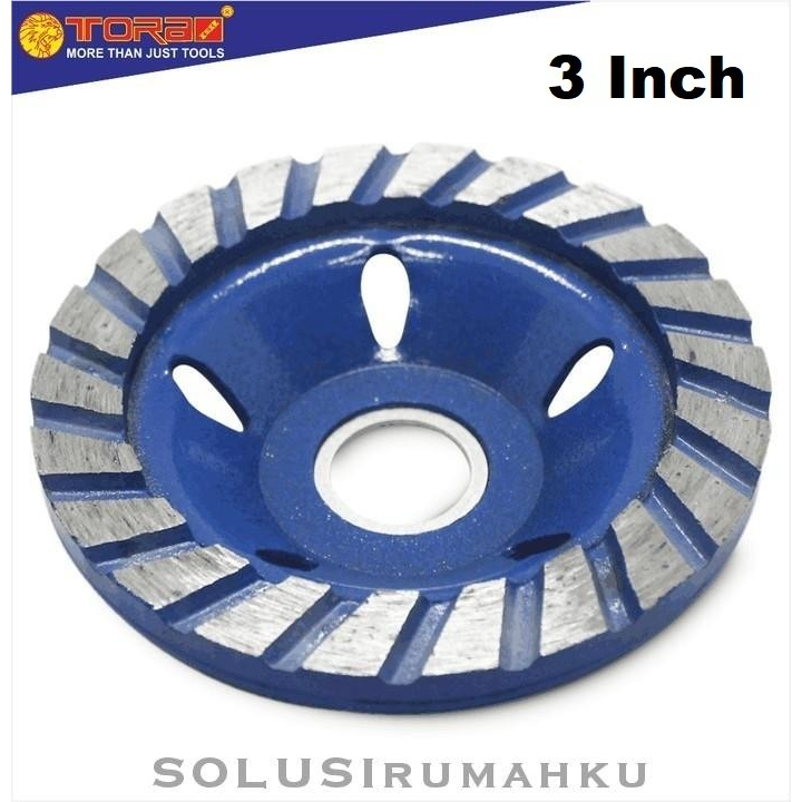 Jual TORA Mata Gerinda Poles Beton 3 inch / Diamond Cup Grinding Wheel ...