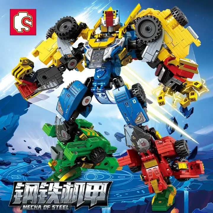 Jual Mainan Anak Sembo Mecha of Steel Mainan Balok Susun Robot ...