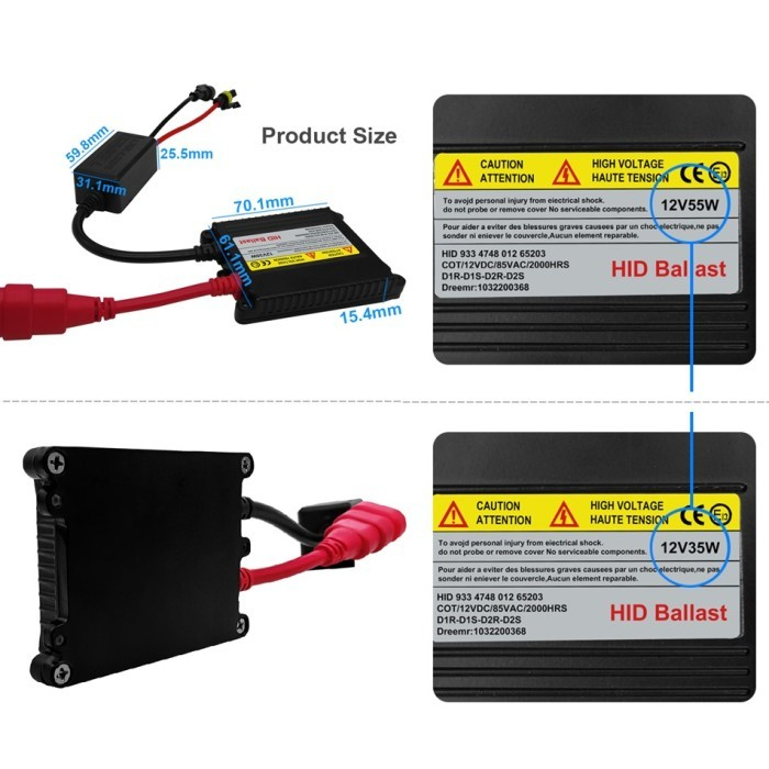 Jual Ballast HID 35 Wat 55 Watt Standar Balast HID Mobil Motor Balas ...