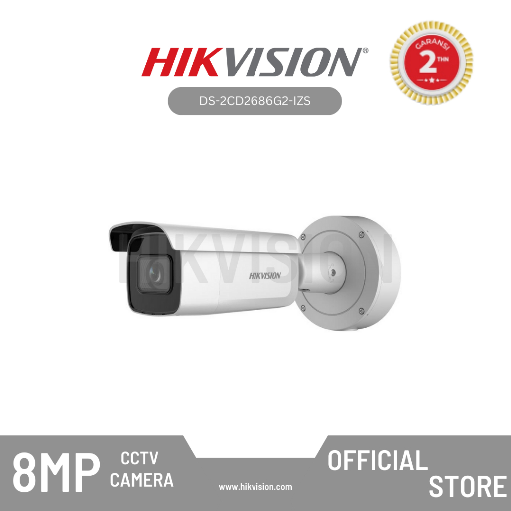 Jual HIKVISION - DS-2CD2686G2-IZS Camera IP CCTV 8MP AcuSense Varifocal Bullet Network Original ...