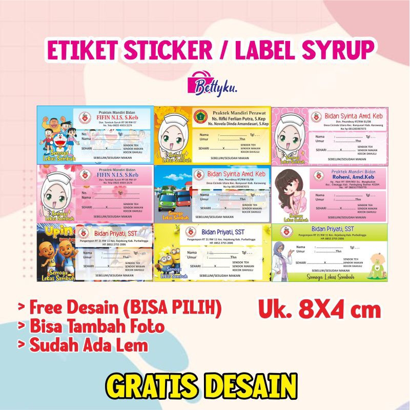 Jual LABEL STICKER - LABEL OBAT - ETIKET SYRUP - LABEL SIRUP - ETIKET ...