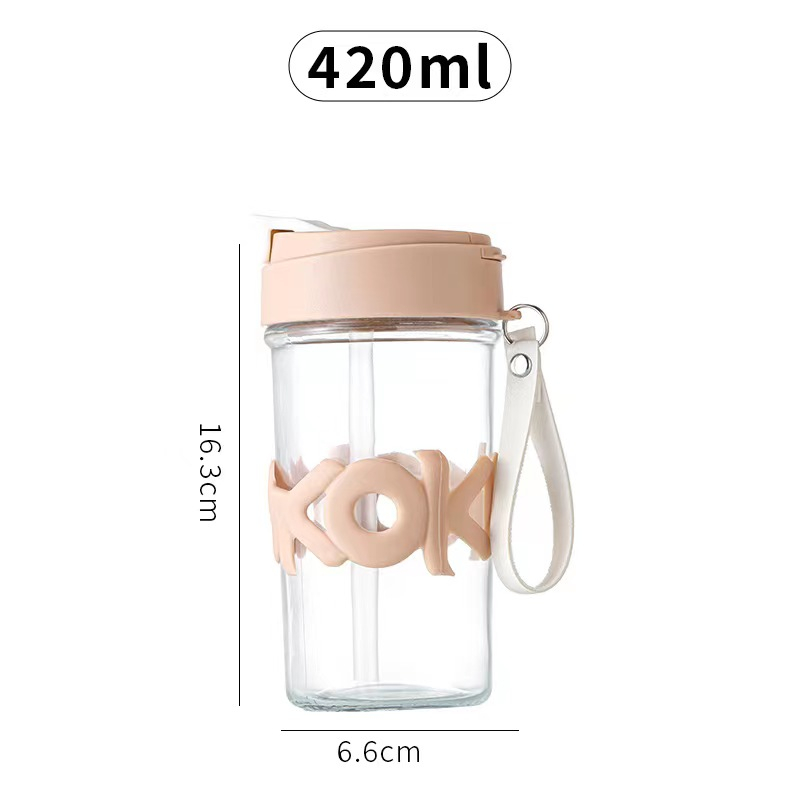 Jual VOOVA Glass Tumblr Aesthetic Botol Minum Transparan Infused Water ...