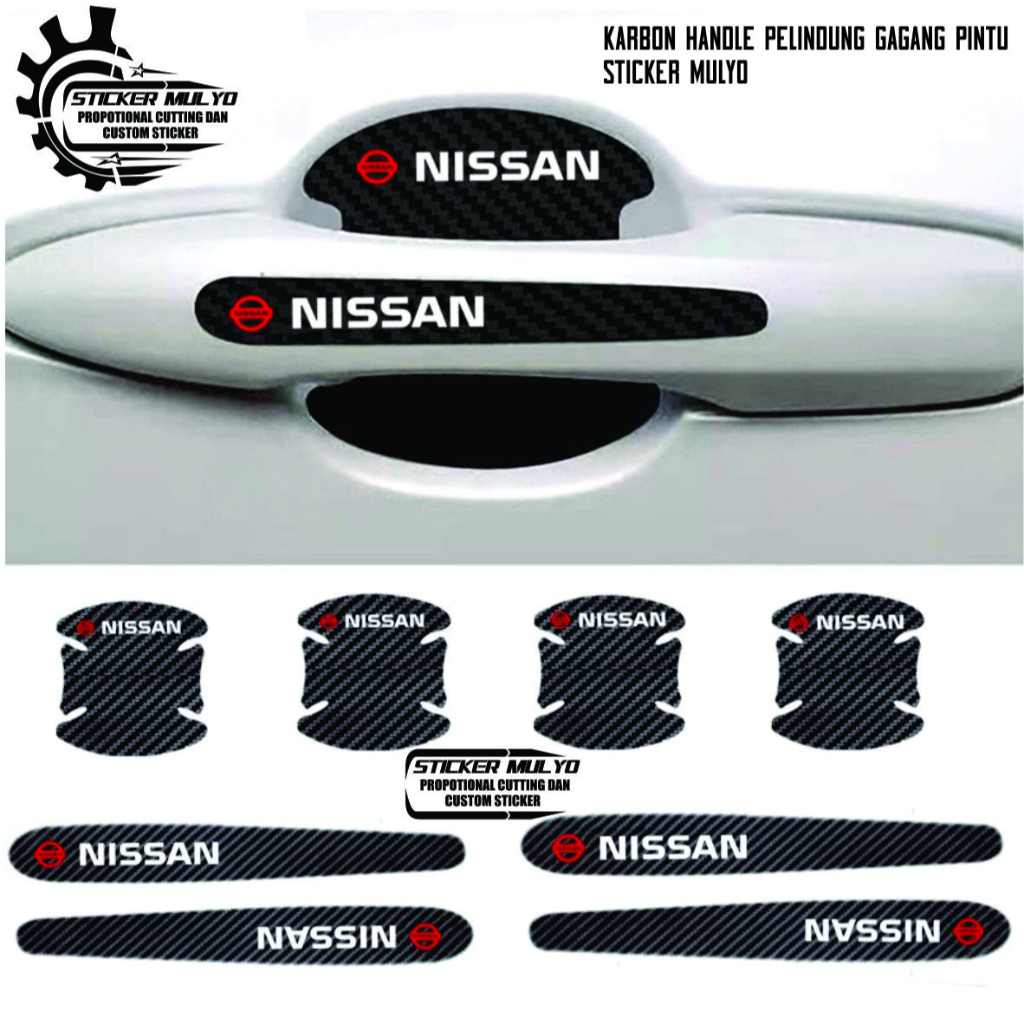 Jual STIKER Nissan 8Pcs Stiker Pelindung Handle Pintu Mobil Bahan ...