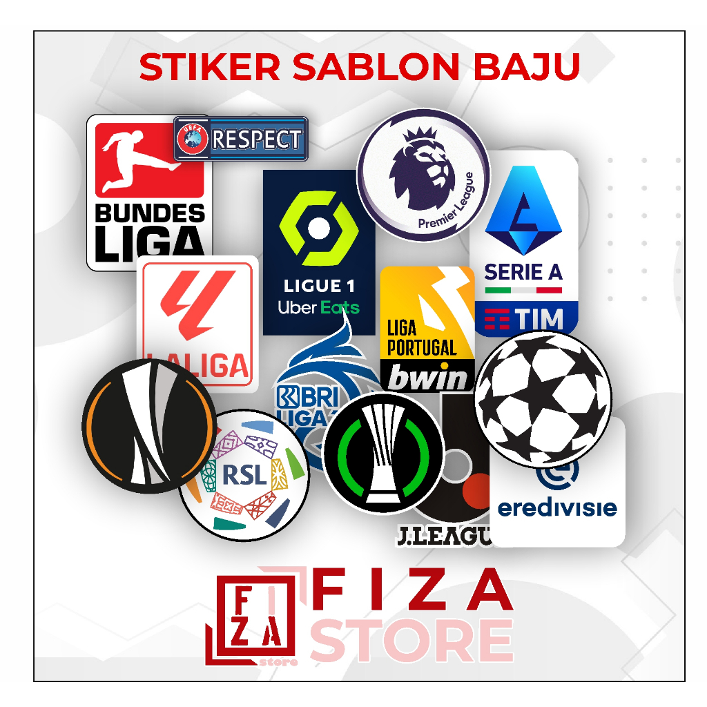 Jual Sticker Logo Custom Liga | Sablon DTF | Sablon Setrika | Patch ...