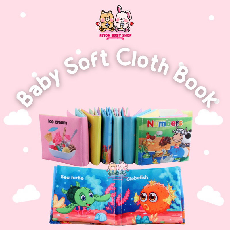 Jual Baby Soft Book Cloth Book Buku Kain Bayi Buku Bantal Bayi Animal ...