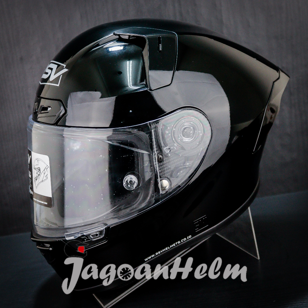Jual HELMET RSV FFS21 SOLID | BLACK GLOSSY | FULLFACE | Shopee Indonesia