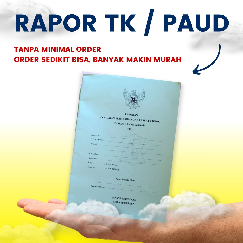 Jual Raport tk paud / Custom Buku Raport / Laporan hasil belajar ...