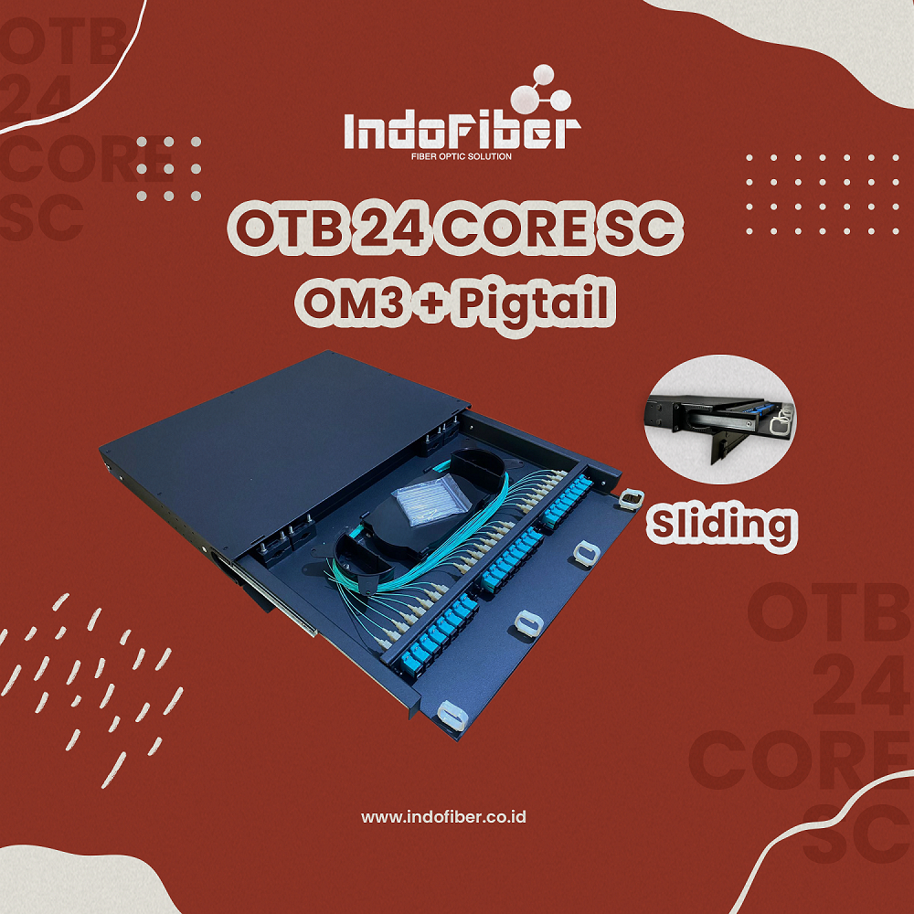 Jual Indofiber OTB 24 core SC multimode OM3 rackmount sliding rail ...