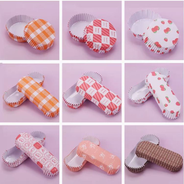 Jual 200pcs paper cup roti oval / paper cup case roti / kertas roti ...
