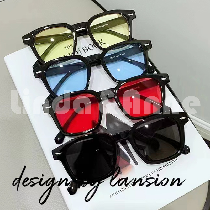 Jual Jual Kacamata Hitam Frame Kotak Untuk Pria dan Wanita Gaya Retro Vintage Sunglasses Fashion ...