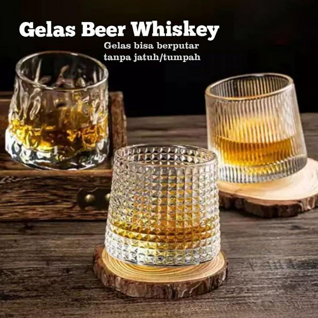 Jual AVELINE Gelas Whiskey / Memutar Gelas Kaca Whisky On The Rocks ...