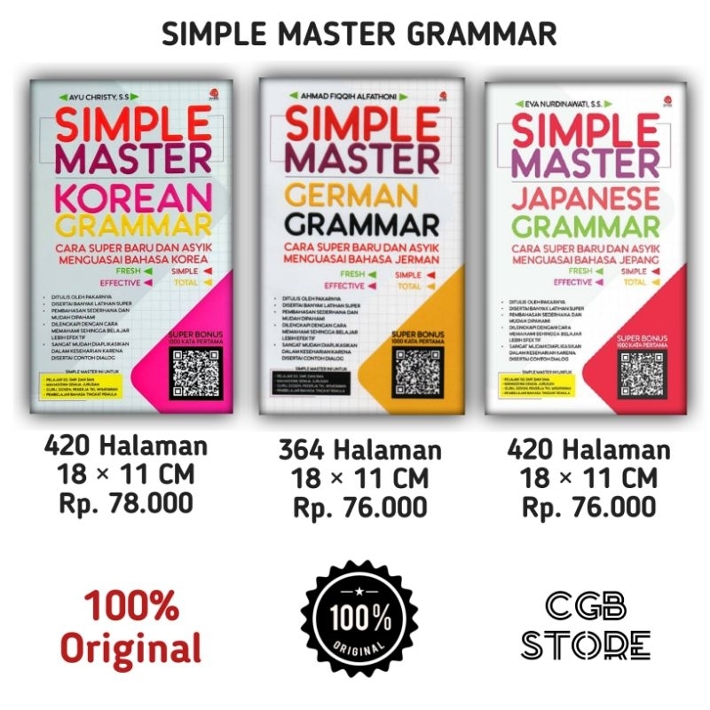 Jual Simple Master Grammar Korean Japanese German / Buku Bahasa Korea ...