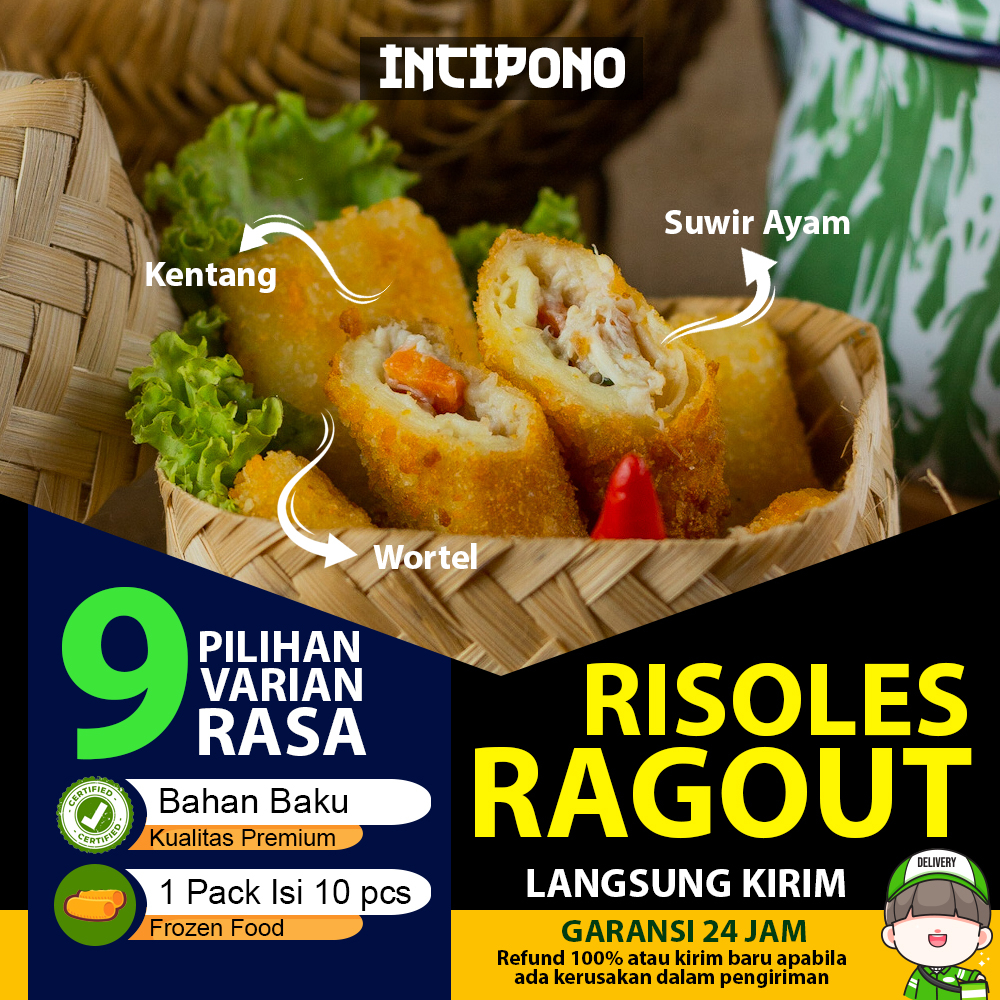 Jual Incipono Risol Ragout Frozen 1 Pack Isi 10 Pcs Risoles Rogut Ayam ...