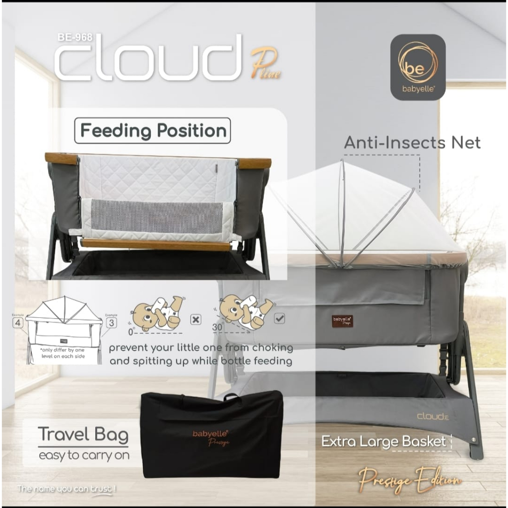 Jual Box Bayi Babyelle Cloud Bedside Baby Crib Ranjang Bayi Baby Elle BE-909 / Cloud Pline BE ...