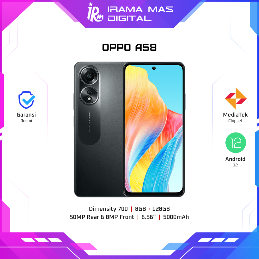 Jual OPPO A58 - 8GB/128GB (Black, Green) | Shopee Indonesia