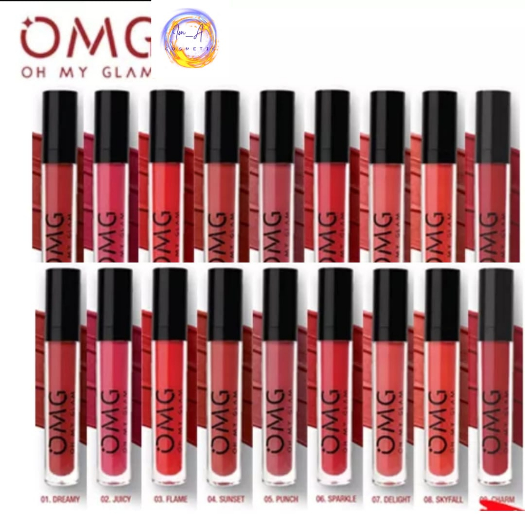 Jual OMG OH MY GLAM Matte Kiss Lip Cream/Lipstik | Shopee Indonesia