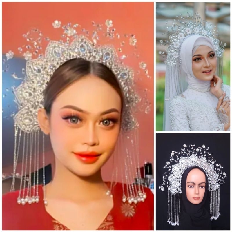Jual Mahkota Sunting Homemade Hiasan Kepala Pengantin Melayu | Shopee ...