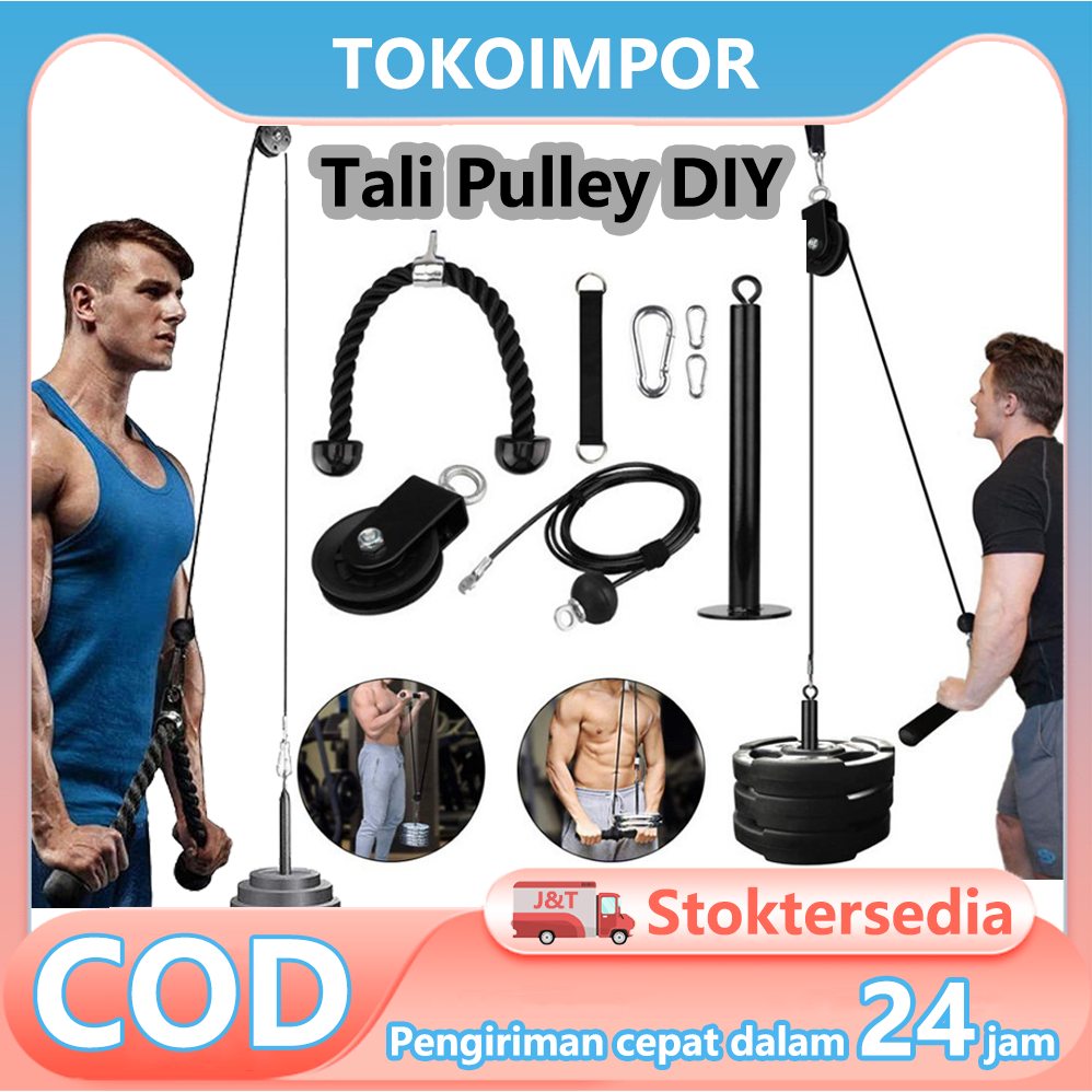 Jual Paket peralatan fitness pintu DIY tali roda gantung tangan trisep ...