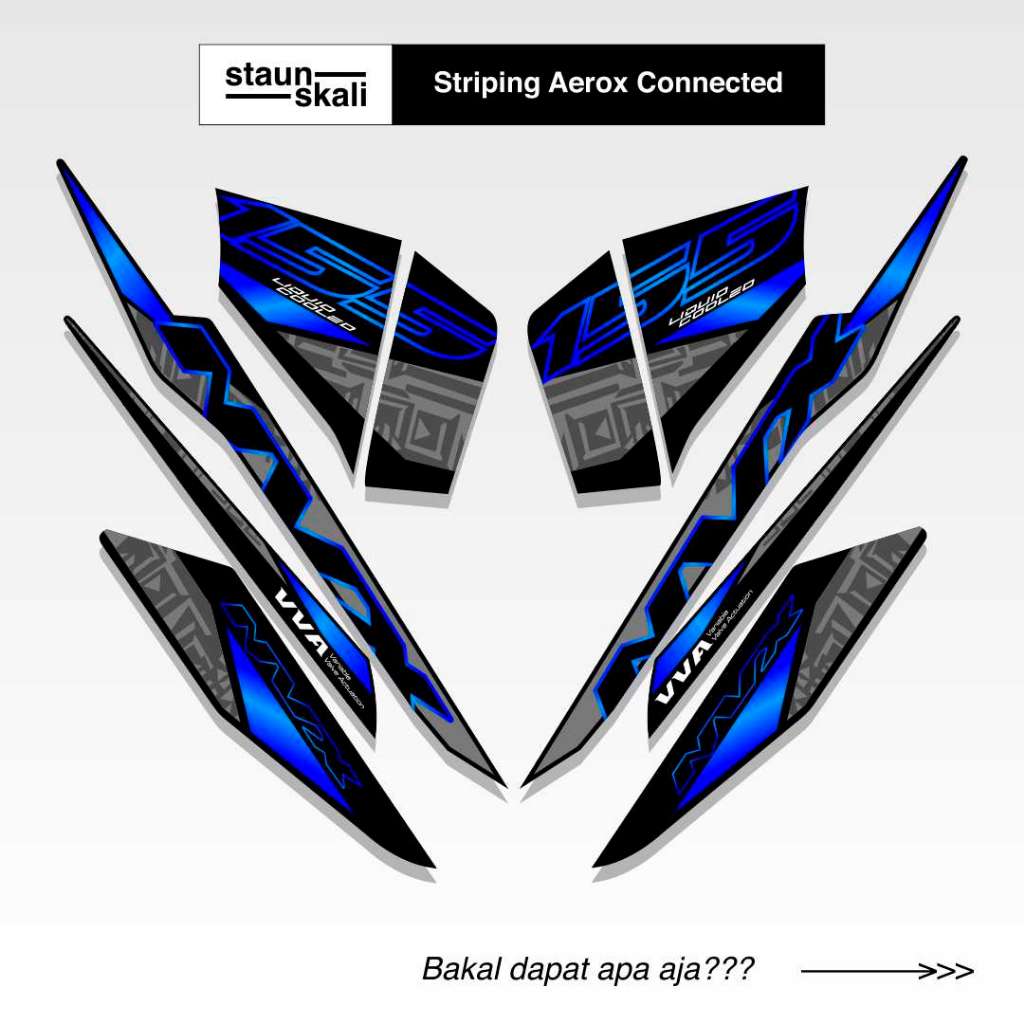 Jual Striping Aerox New Connected 155 Variasi (23) NVX Api Medusa ...