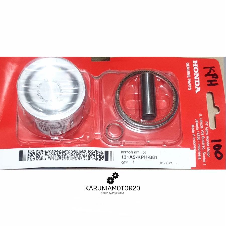 Jual Piston Kit Supra X 125 Karbu/Karisma Os 100 Original AHM 131A5-KPH ...