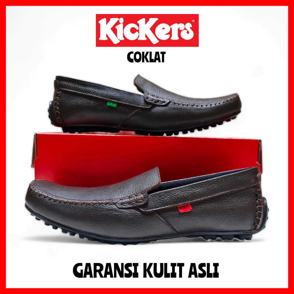 Jual SEPATU PANTOFEL PRIA KICKERS SLIP ON KULIT ASLI / SEPATU KERJA ...