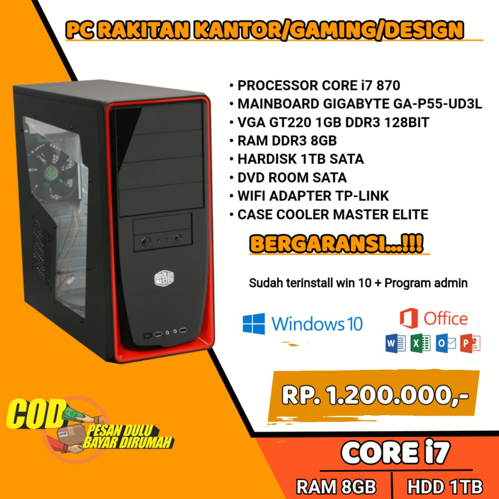 Jual PC Rakitan intel Core i7 Ram 8GB HDD 1TB / Komputer CPU Rakitan | Shopee Indonesia