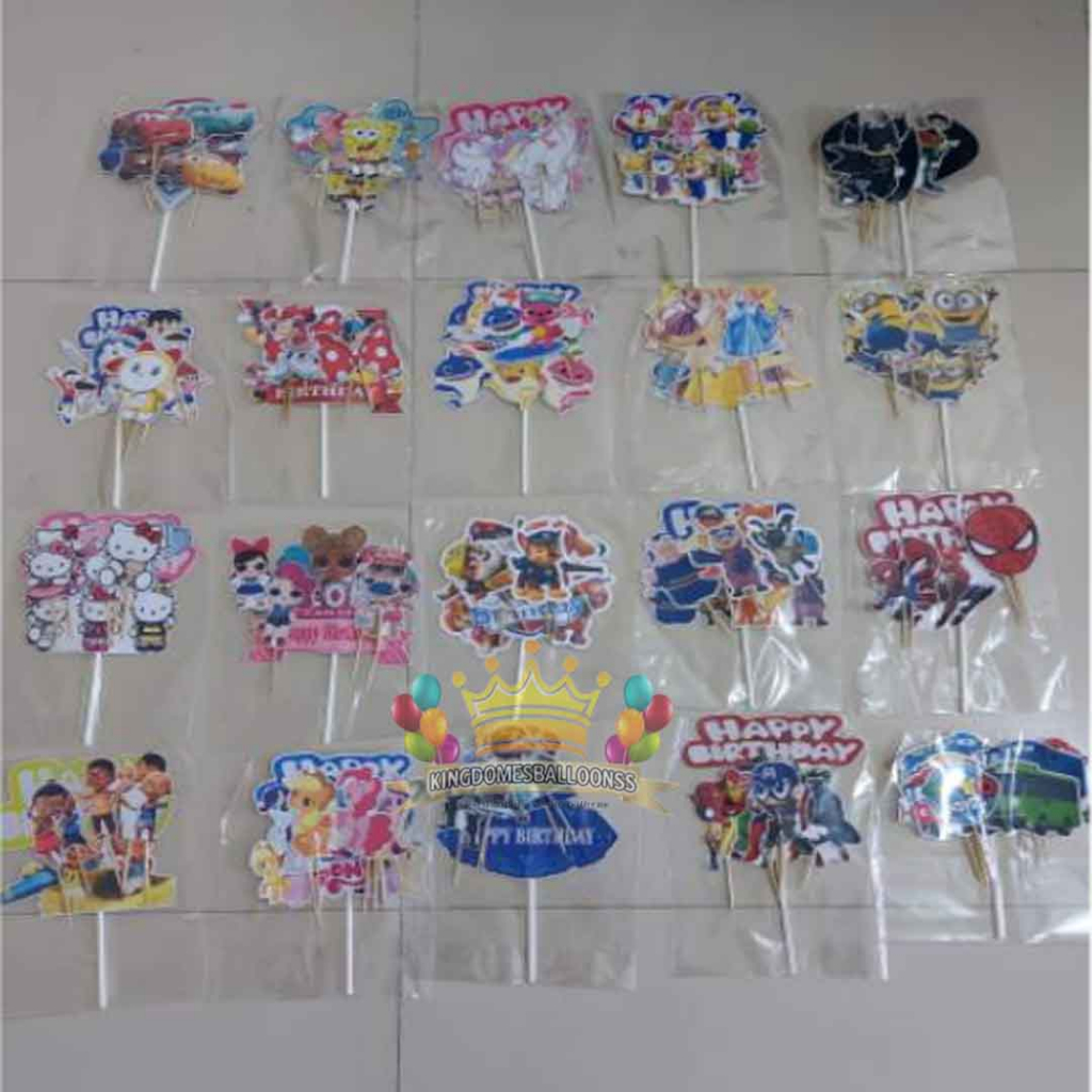 Jual TOPPER/TOPER CAKE MURAH KARAKTER MURAH/HIASAN KUE ULANG TAHUN ...