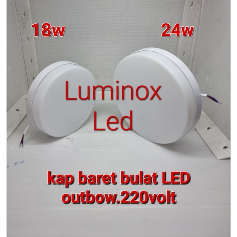 Jual kap baret led segi bulat 18w 24w 18watt / teras plafon led outbow ...