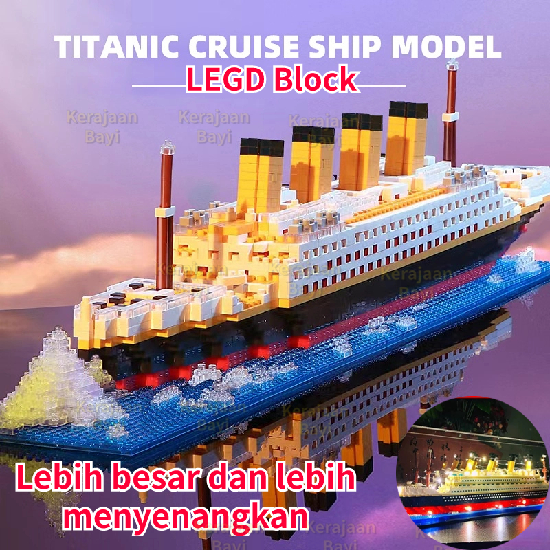 Jual Ready Mini Bricks Model Titanic Cruise Ship Model Boat DIY ...