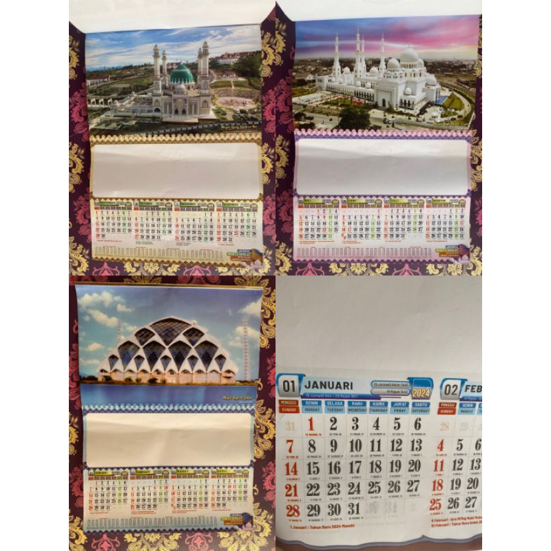 Jual KALENDER CATUR WULAN AO dinding 1 lembar 4 bulan 2024 | Shopee ...