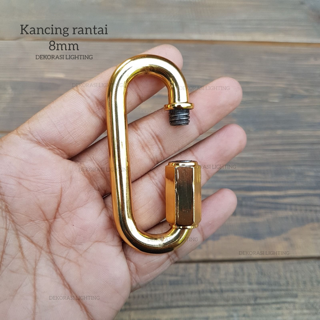 Jual Kancing sparepart gold 8mm untuk kunci rantai lampu gantung dekor ...