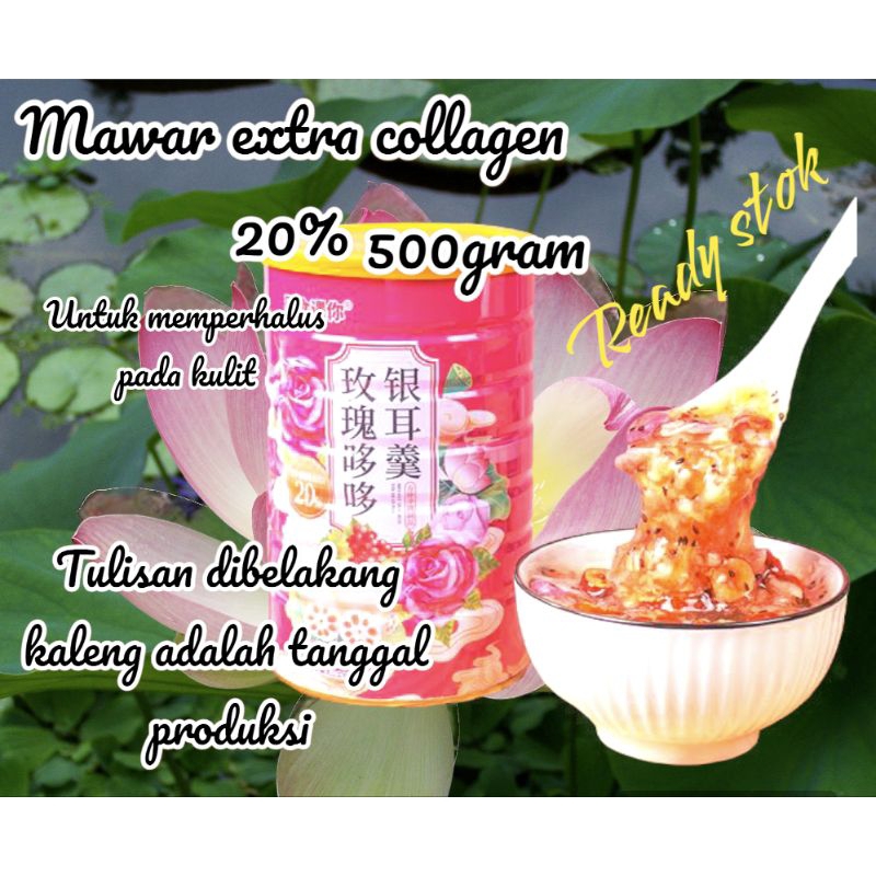 Jual ou fen lotus akar teratai 500gram extra collagen 20% mawar ...