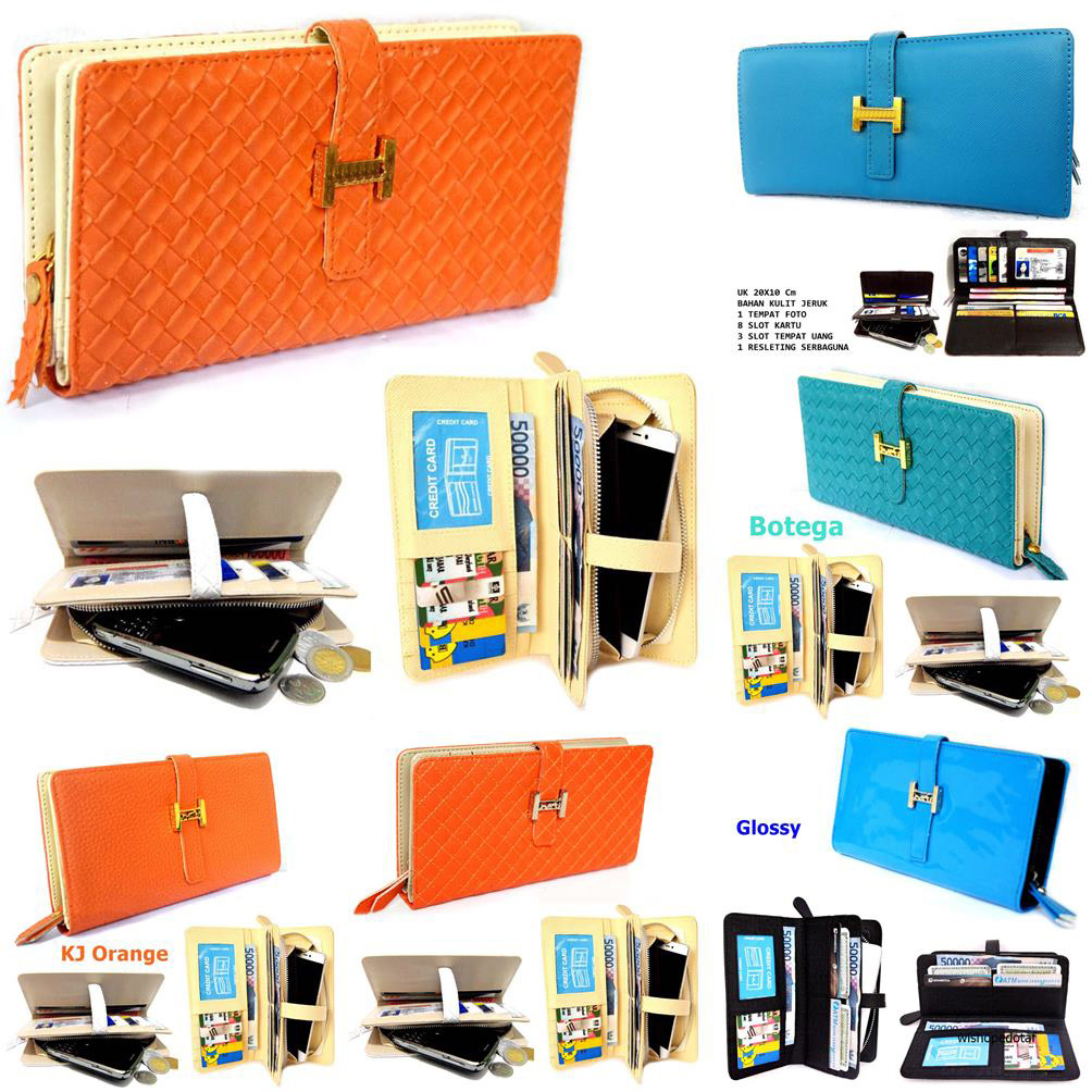 Jual Dompet Resleting Dobel Ruang H Trend | Shopee Indonesia