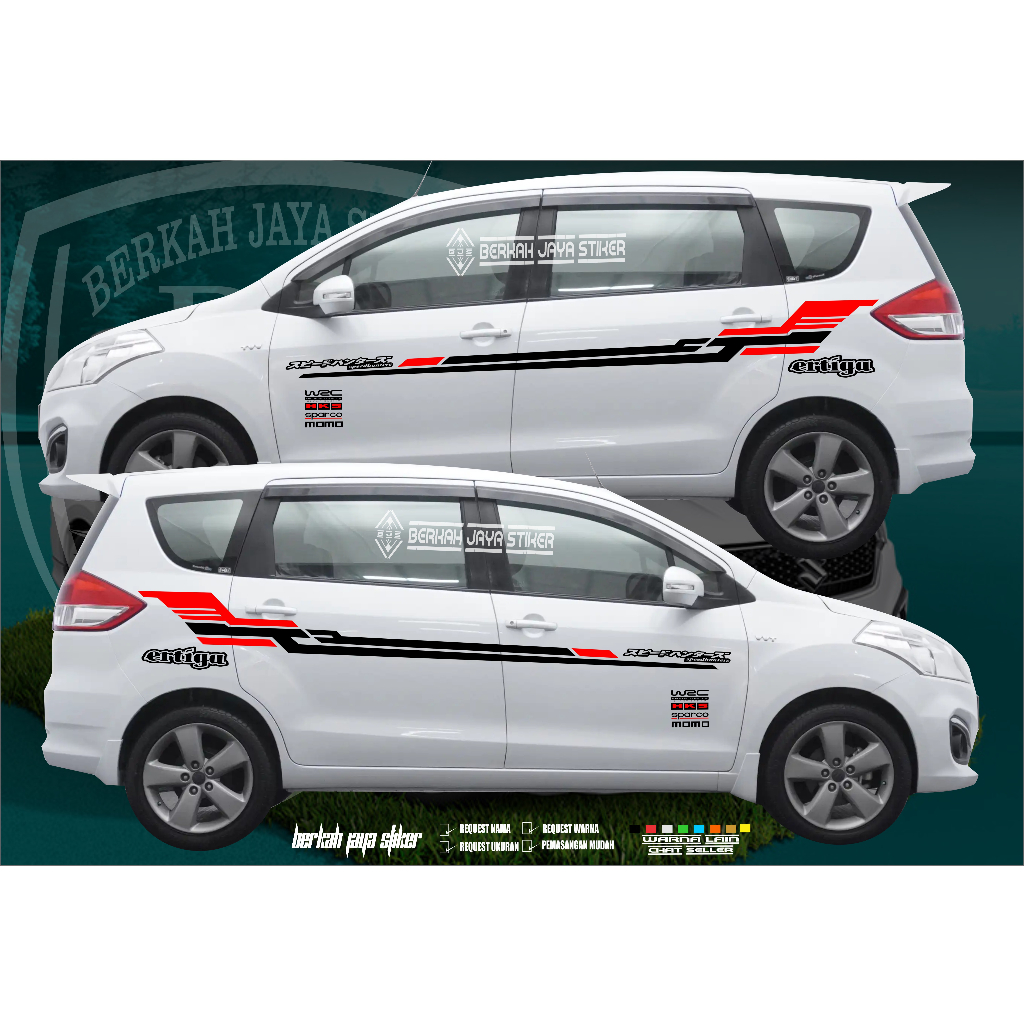 Jual stiker mobil ertiga sticker list Suzuki ertiga keren | Shopee ...
