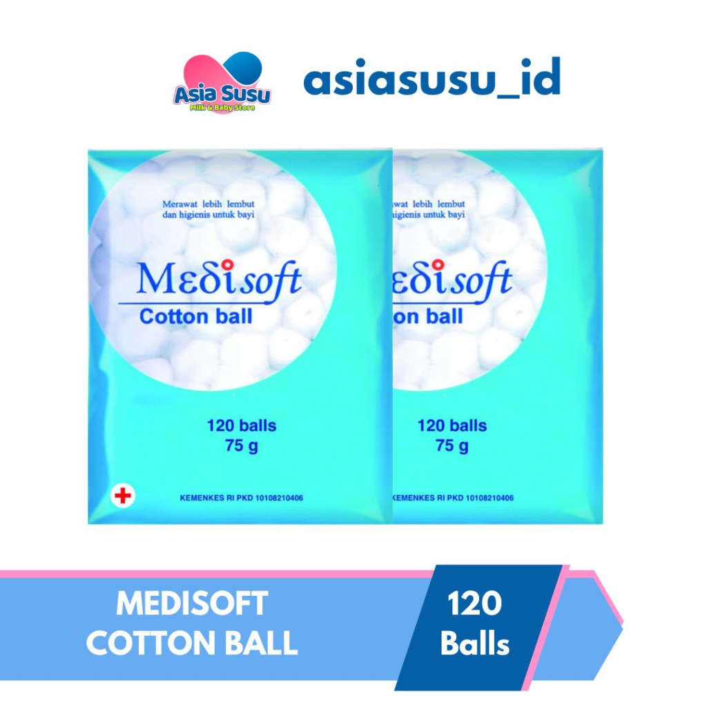Jual COTTON BALL MEDISOFT 120 BALL ISI 75g | Shopee Indonesia