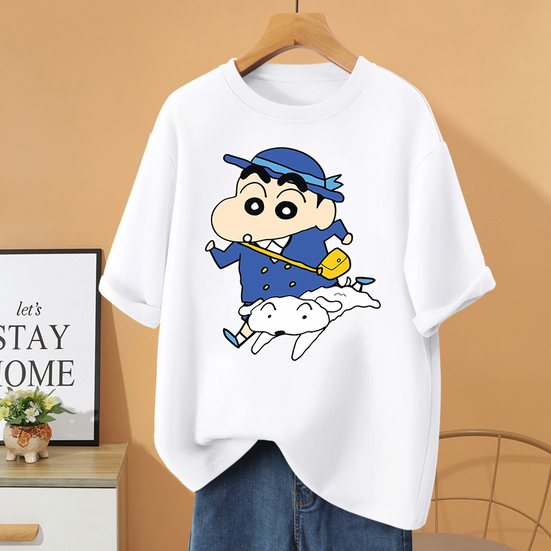 Jual Kaos Sinchan Unisex Dewasa Wanita Kekinian Crayon Sinchan Terbaru ...