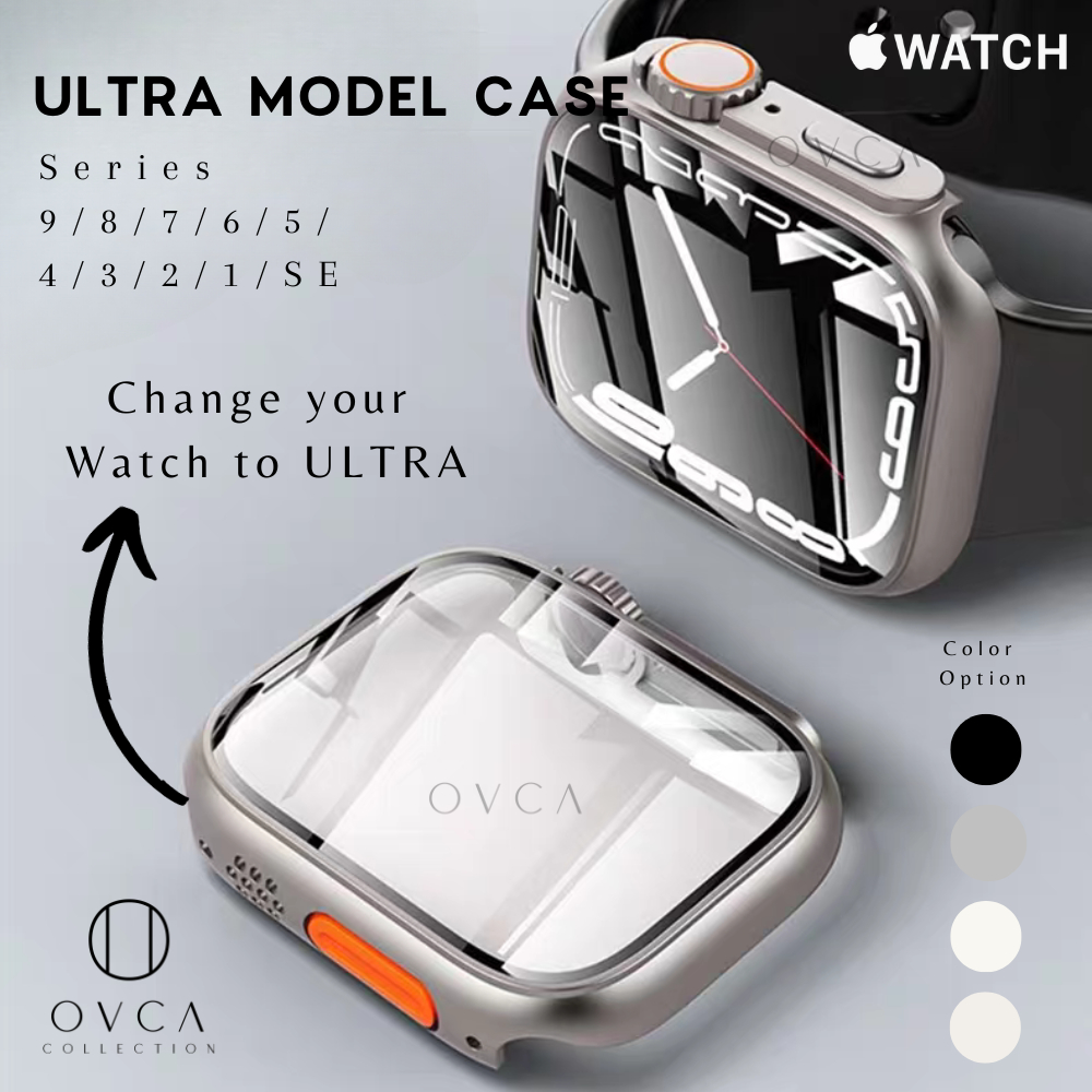 Jual IWatch ULTRA Case & Tempered Glass 9 8 7 6 5 4 3 2 1 SE Bumper ...