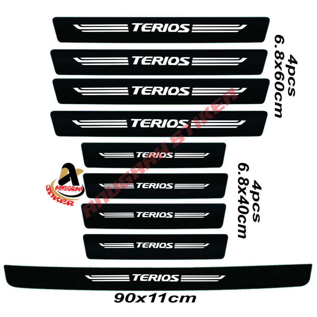 Jual Sticker karbon 3d mobil daihatsu all new terios stiker karbon 3d ...