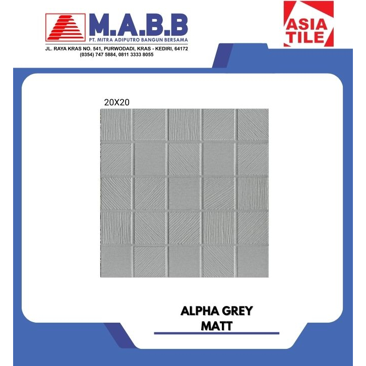 Jual Keramik Asia TIle 20x20 Alpha Matt | Shopee Indonesia