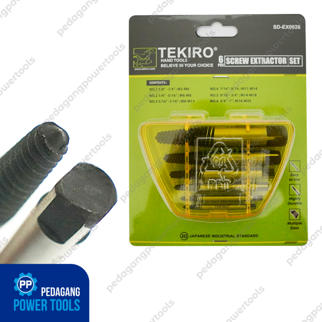 Jual TEKIRO 6 PCS HAND TAP BALIK SET SCREWDRIVER EXTRACTOR SET SD ...