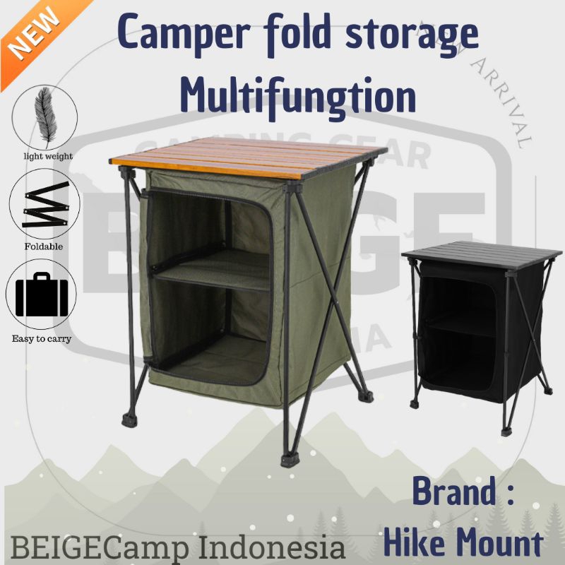 Jual Beige Camper fold storage meja lipat camping | Shopee Indonesia