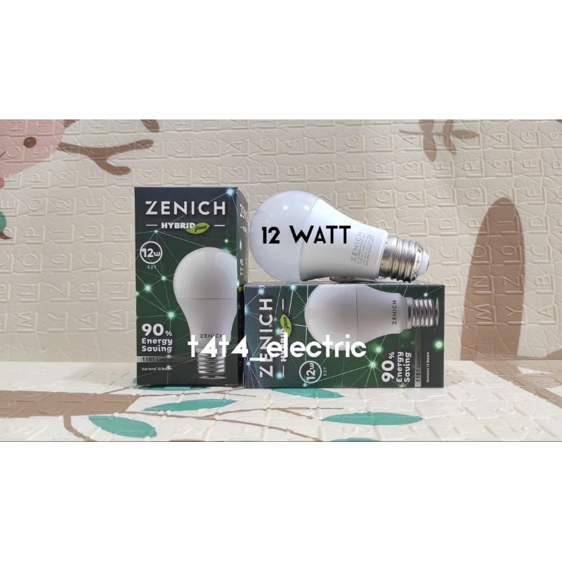 Jual LED ZENICH BULAT 12 WATT, SNI, PUTIH, GARANSI 1 THN | Shopee Indonesia