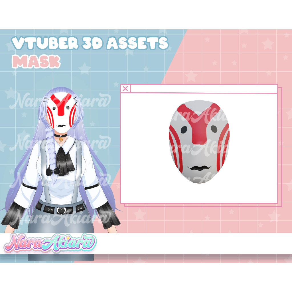 Jual Tampil Beda dengan Topeng 3D untuk Vroid Anda, Topeng Karakter ...