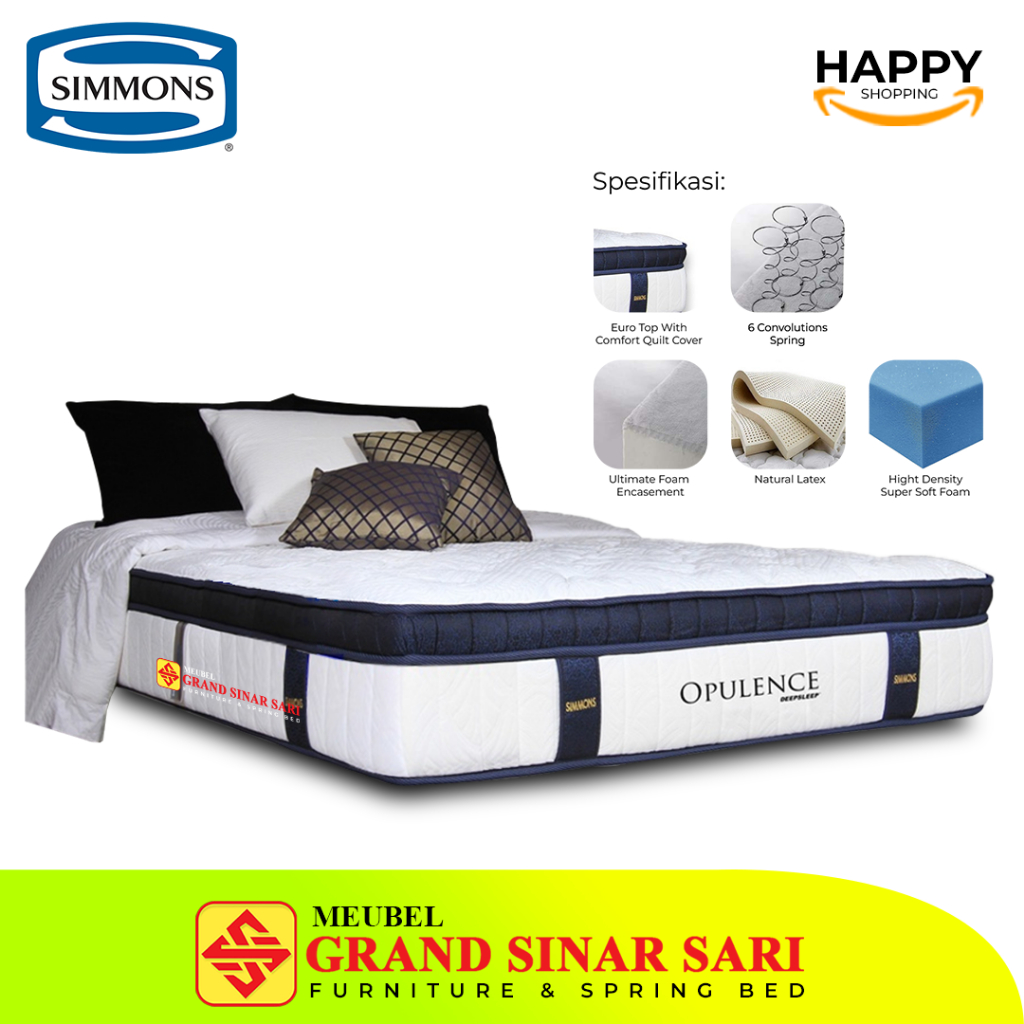 Jual Spring bed simmons Opulance (Mattress Only) | Shopee Indonesia