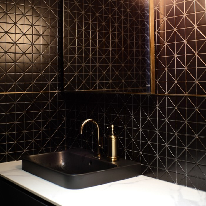 Jual Venus Tiles Type Pottery BaoBao Black Matte - Mosaic Mozaik Mosaik ...